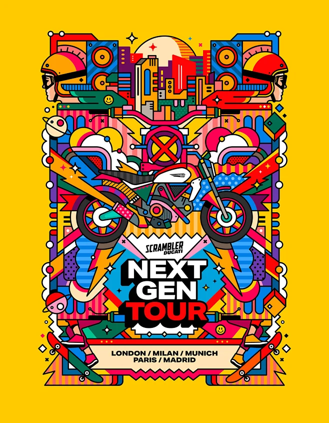 vanorton color inspiration Ducati Motor scrambler motogp Racing pop-花瓣网