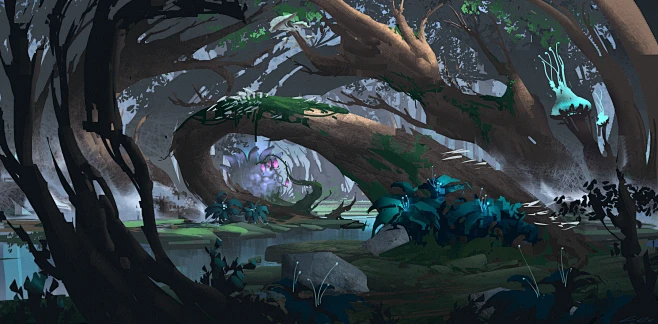 forest, Liu ChengChun : forest by Liu ChengChun on ArtStation.-花瓣网