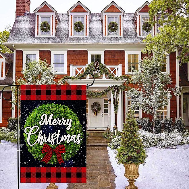 Amazon.com : pinata Christmas Garden Flag Winter 12 x 18 Double Sided ...