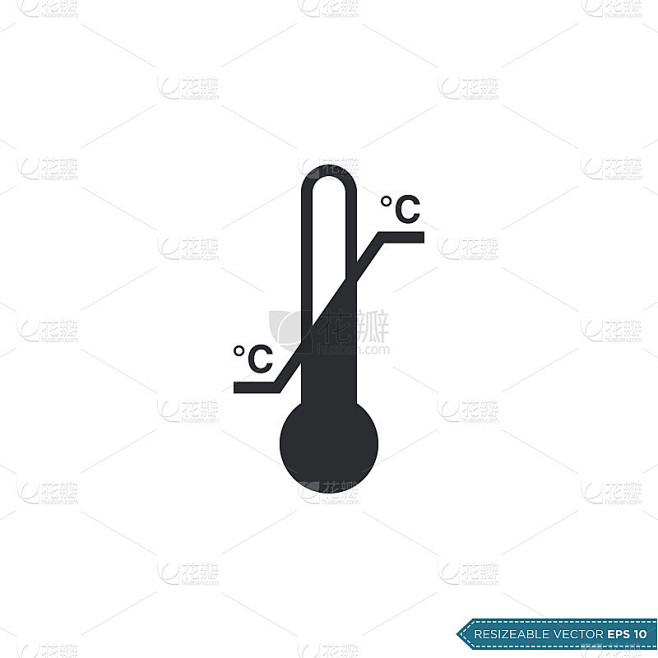 温度限制。包装标志图标矢量模板平面设计