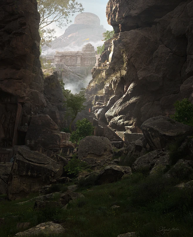 BADAMI TEMPLE-花瓣网