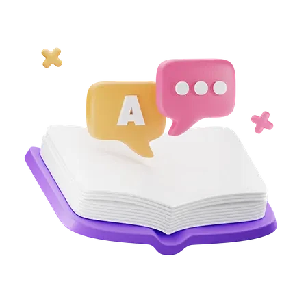 Language Book 3D Icon