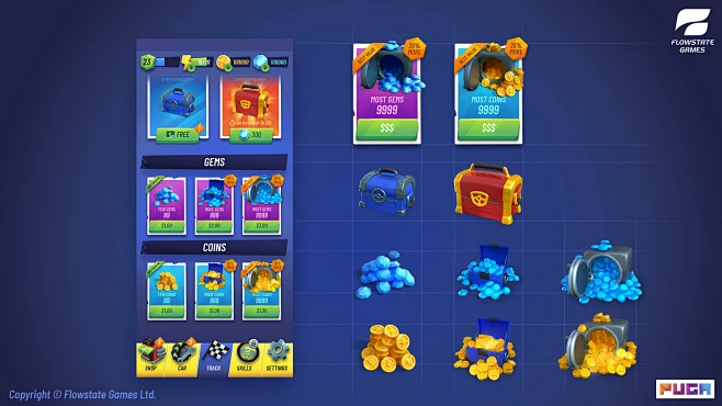 Full UI development for Flowstate Games, PUGA Studios : Full UI ...