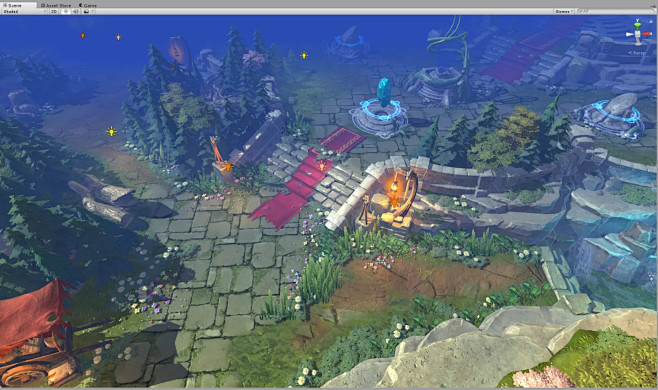 Unity3D MOBA对战地图场景资源，幻想风格dota lol塔防游戏素材-完整/地编场景-微元素 - Element3ds.com!