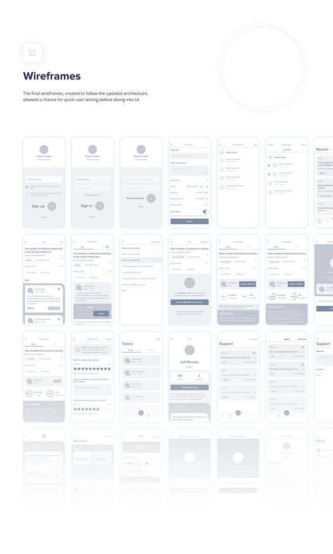application design system educational information architecture interaction ios Mobile app ...