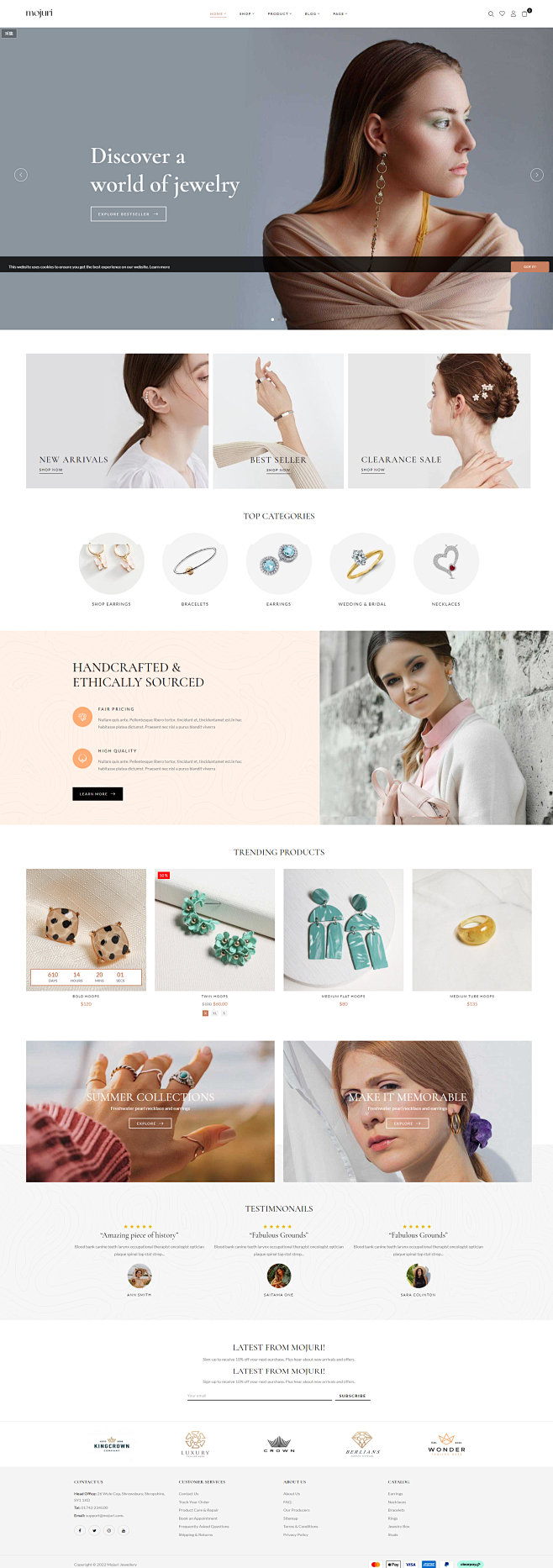 Mojuri Jewelry Store Shopify Theme