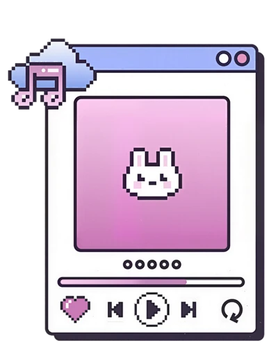 【米图网-52mitu.com】像素 故障 弹窗 复古 音乐播放器像素风-花瓣网