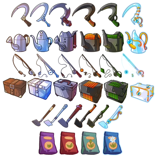 Game Items - Tools by *IntroducingEmy on deviantART-花瓣网