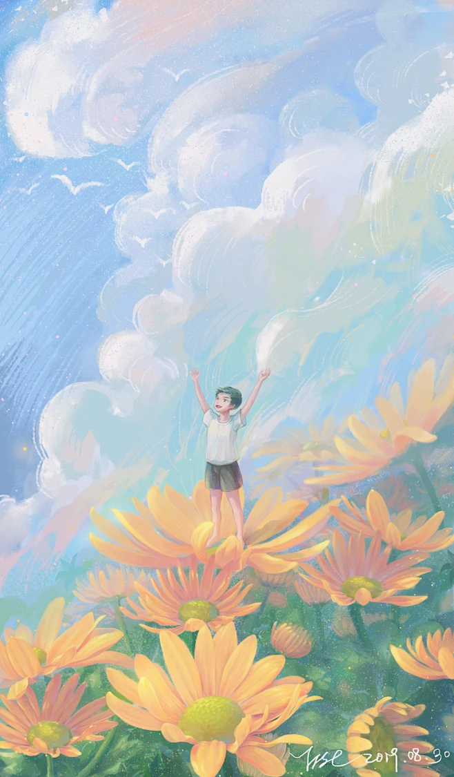 梦游一览~拥抱暖风_逍逍风了-FZSE__插画师作品_涂鸦王国gracg.com图片_色彩光感图片素材-花瓣网