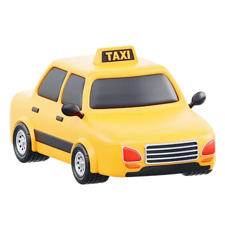 Taxi 3D Icon-花瓣网