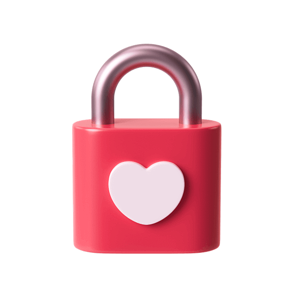 freebie lock 3d illustration