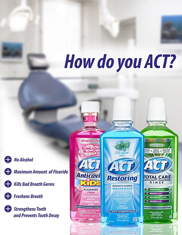 ACT Mouthwash Magazine Ad : This is a magazine advertisement that I did ...
