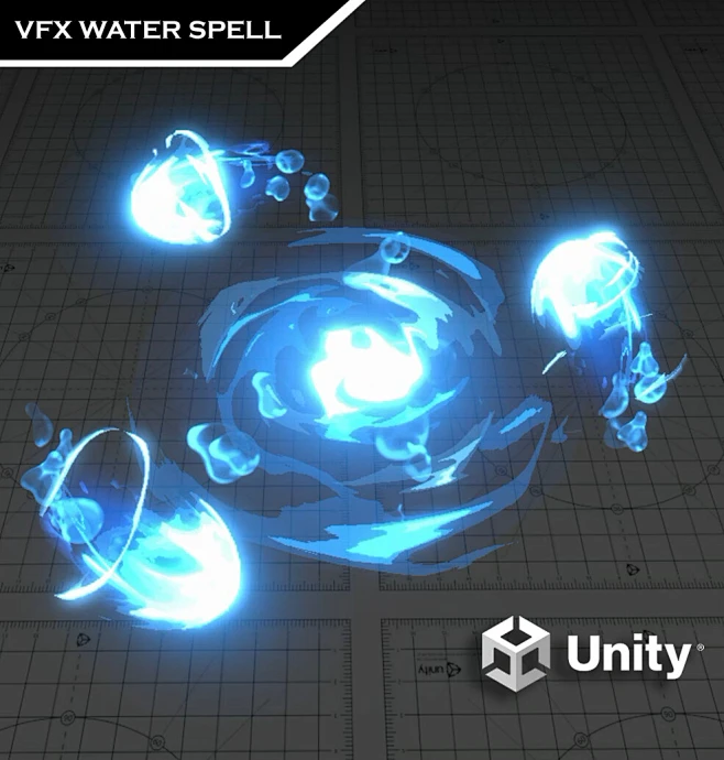 UNITY VFX WATER PROJECTILES 水球-花瓣网