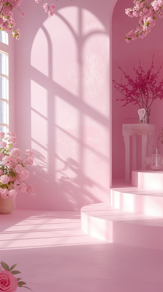 TIKTOK live room background picture, mainly pink, can be used for ...