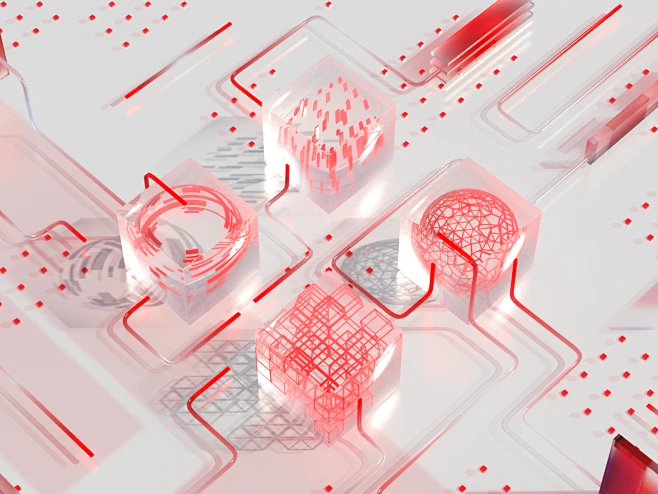 quantum computer art illustration c4d 3d motion graphicdesign future ...