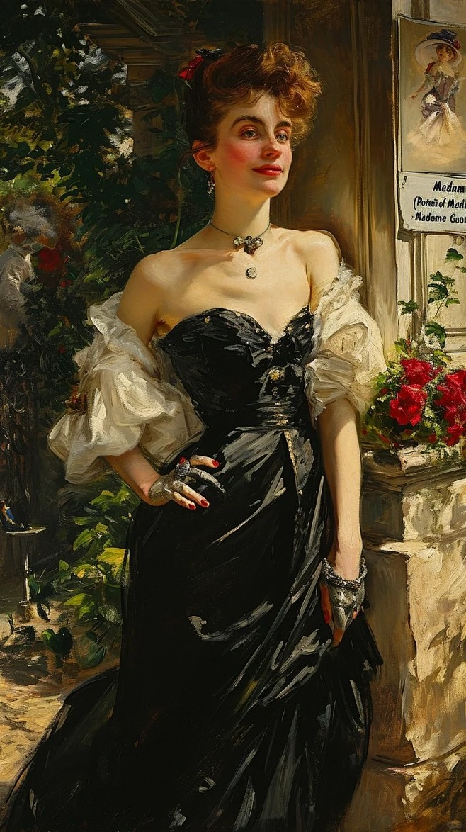 油画：Portrait of Madame Gautreau_16_張曉東_来自小红书网页版