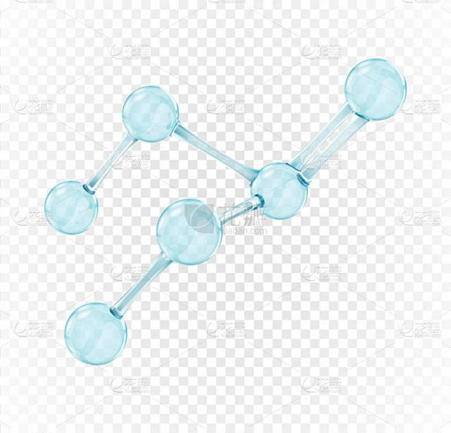 分子模型。矢量插图