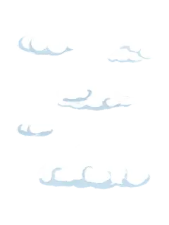 云手绘卡通云素材-花瓣网