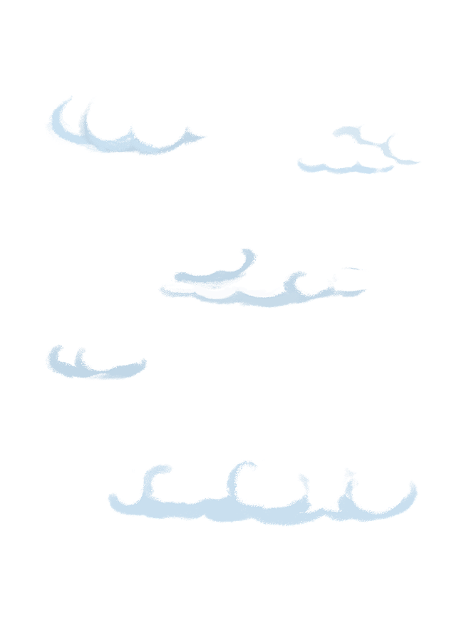 云手绘卡通云素材-花瓣网