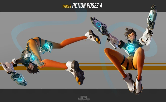 OVERWATCH Tracer Action Poses, Kevin Lumoindong : Action poses of ...