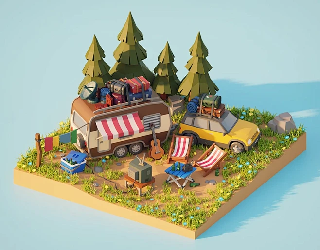 Low Poly Camp
