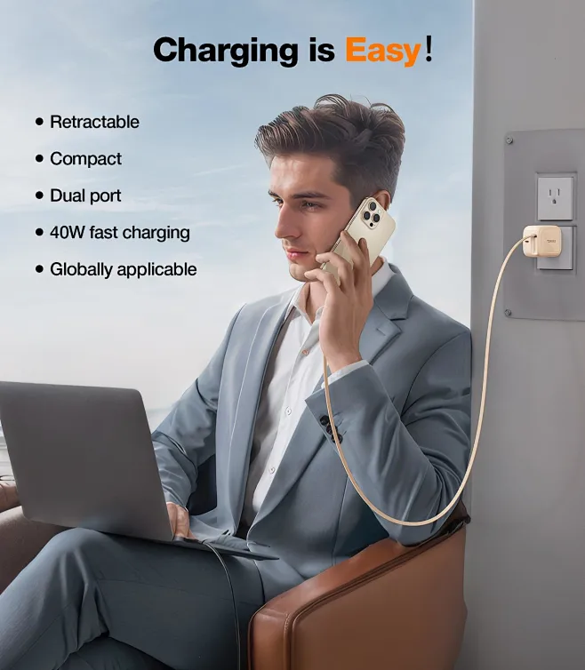 Amazon.com: TORRAS FlexLine 40W for iPhone 16 Charger, Dual-Port USB C ...