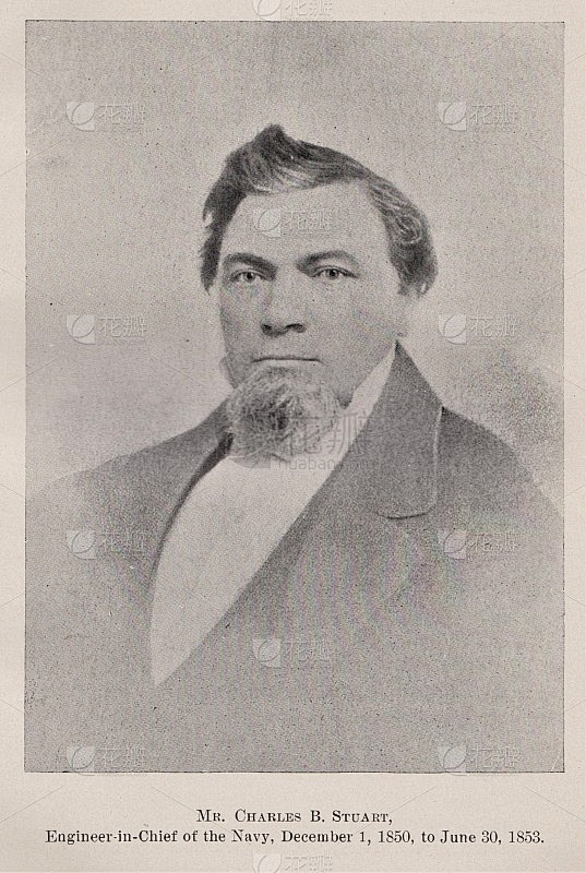 Charles Stuart Portrait，美国海军总工程师，1850-1853,19世纪美国海