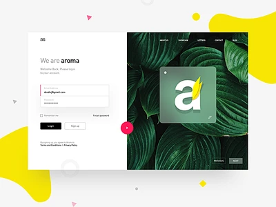 Split header design - landing page-花瓣网
