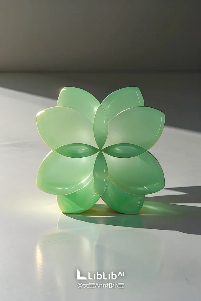 fc,translucent jade object,3d objects,golden edging,soft light and ...