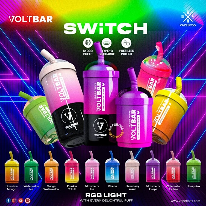 VoltBar 12000 Puff-花瓣网
