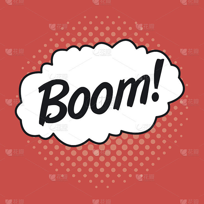 Boom概念与图标设计，矢量插图10 eps图形