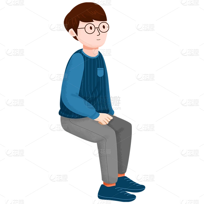 手绘 人物插画 男人1素材 花瓣网 2013