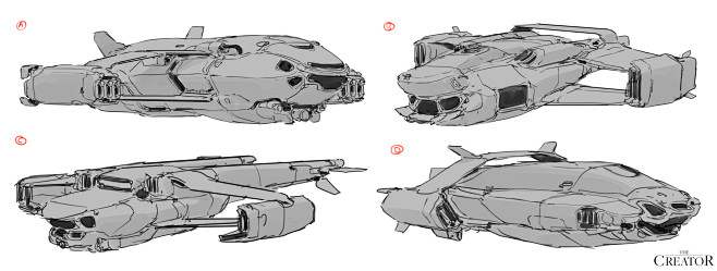 The Creator vehicles and robot head-01