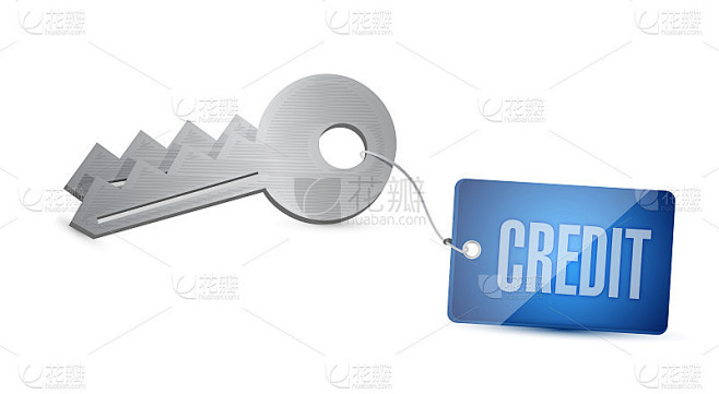 Credit key illustration design
