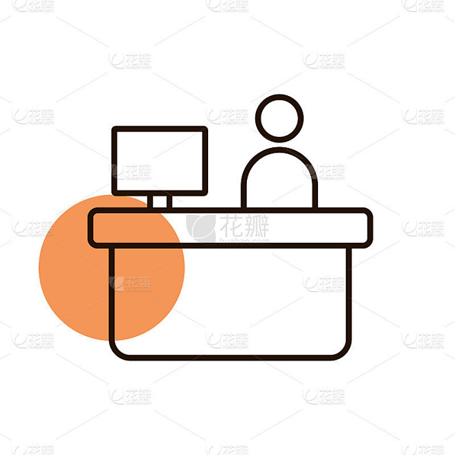 酒店接待服务矢量图标