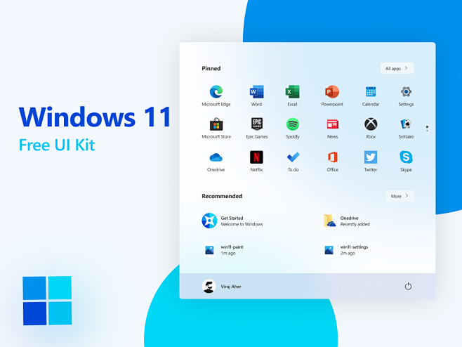 windows 11 桌面ui .fig素材下载 - 豆皮儿UI