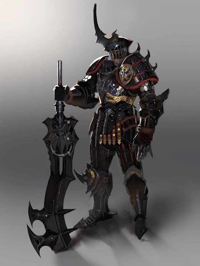 Badass knight and sword