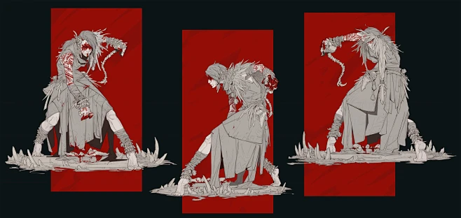 timofey-stepanov-shaman-final-lineart2-花瓣网