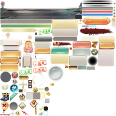 【游戏UI资源】仙侠武侠游戏UI素材-游戏界面-微元素 - Element3ds.com!-花瓣网