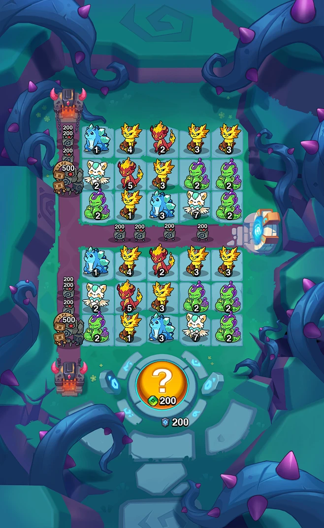 Tower defense game scene-花瓣网