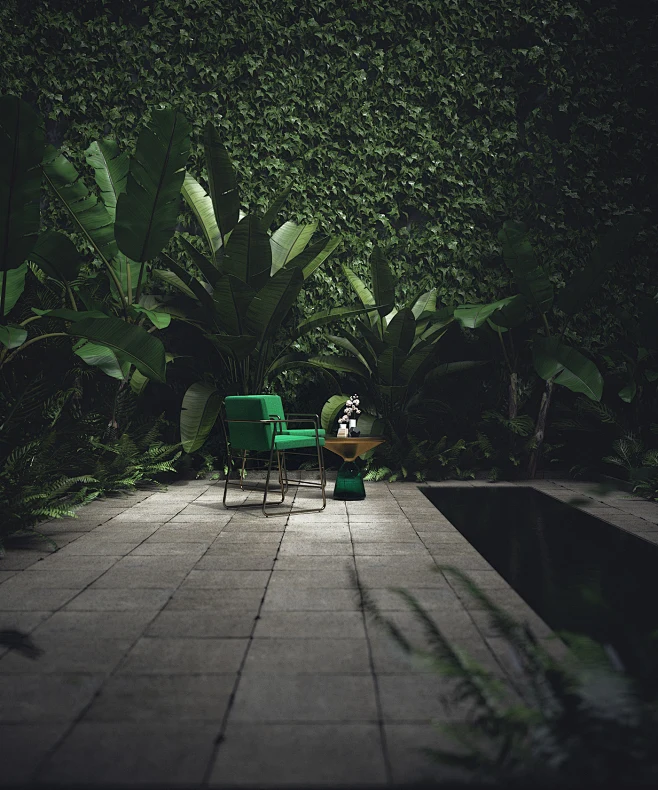 architecture corona render FStorm Render interior design Plant ...