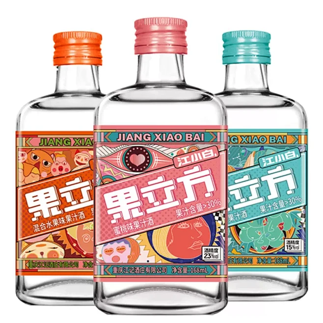 江小白果立方15-23度168ml*2瓶蜜桃味混合水果味白葡萄味果汁酒-淘宝网-花瓣网