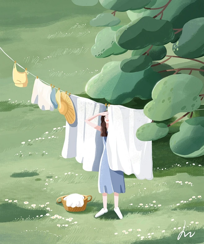 春光_.LIN..__插画师作品_涂鸦王国gracg.com-花瓣网