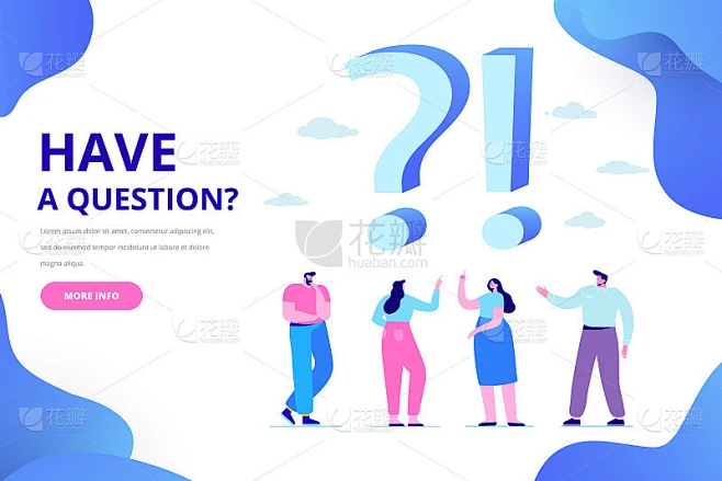Question and answer concept illustration. People a图片_其他图片图片素材-花瓣网