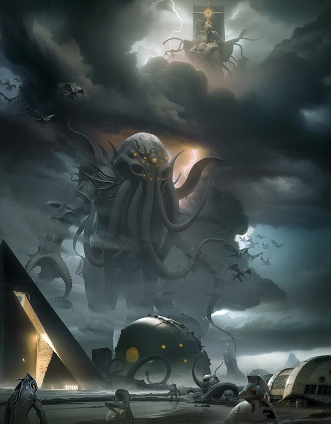 Science Fiction Cthulhu-花瓣网