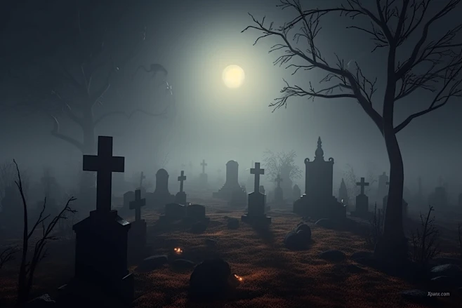 AI绘画_Prompts_Artzipper2000_halloween_Graveyard_In_Misty_Night_0ac0d522 ...