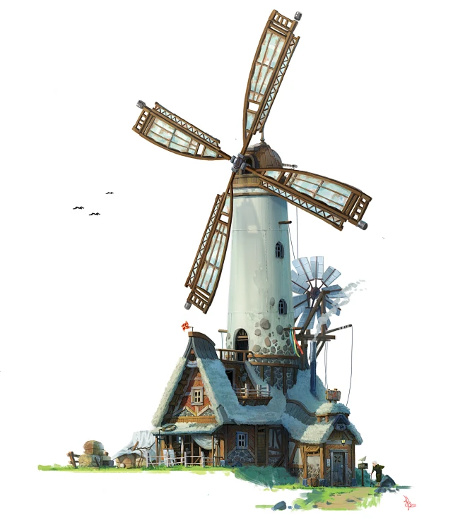 windmill tower-花瓣网