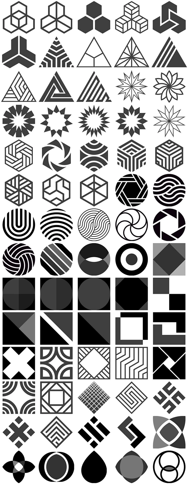 赛博朋克艺术几何抽象logo图标徽标魔法阵元素设计png模板素材-花瓣网