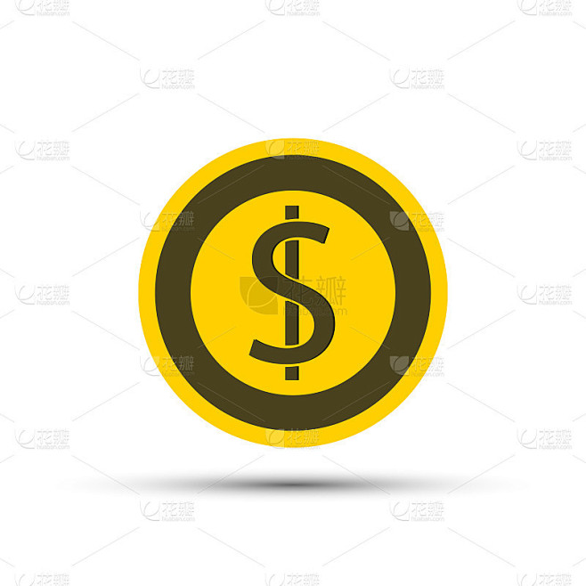 美元硬币icon.money.finance.vector illustrator