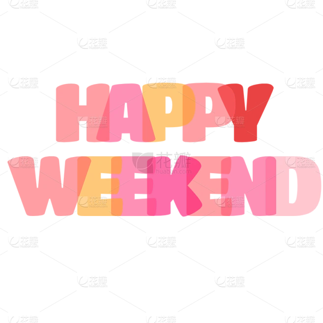 Retro Colorful Text Sticker素材-花瓣网